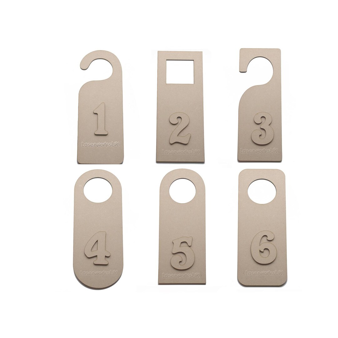 Wooden Door Handle Signs - Blank Door Hangers Handle MDF Craft Shapes ...