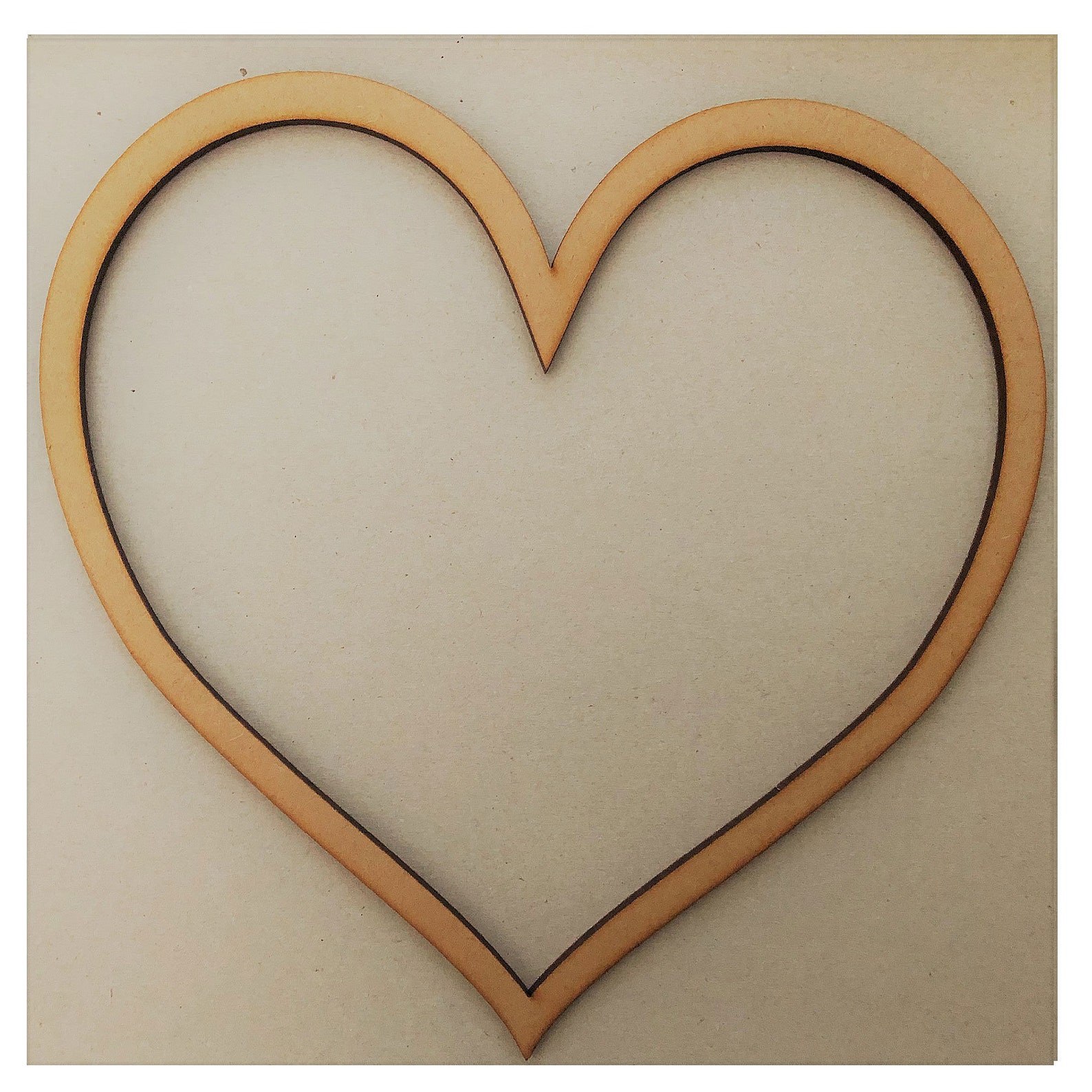 Heart Outline Shape Heart Shape MDF Heart Wooden Heart - Etsy UK