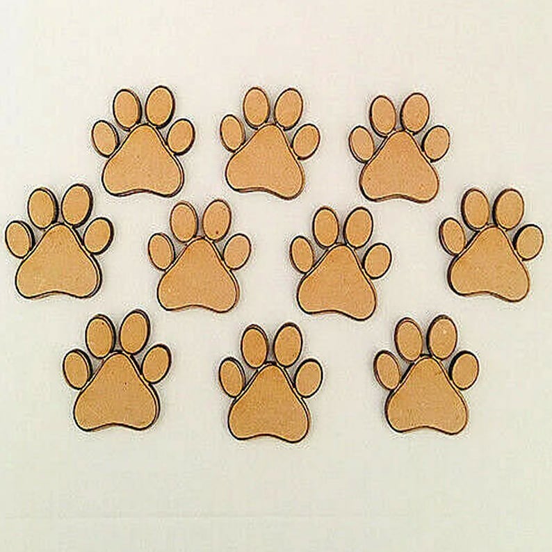 Wooden Dog Paw Shapes Wooden Pet Paws Craft Paws Paw - Etsy