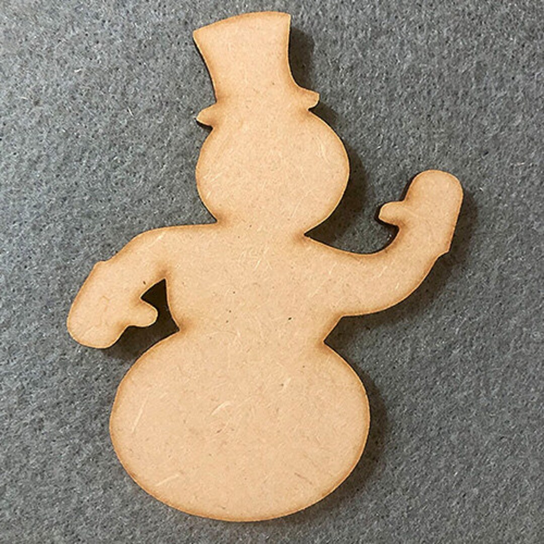 MDF Wooden Snowman Shapes Bunting Craft Embellishments Christmas ...