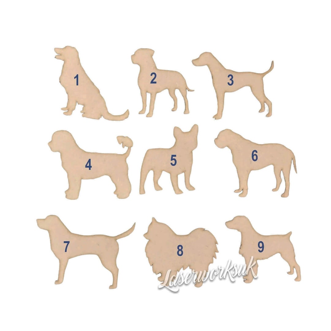 Wooden Dog Craft Shapes: MDF Pet Blanks for Decorating - Etsy UK