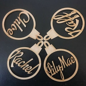 Personalised Christmas Baubles Personalised Names Christmas Decoration ...