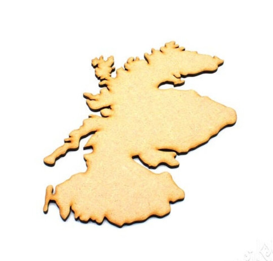 Map of Scotland Wooden Outline Cut Out, Scottish Map, Mdf Map, Craft ...