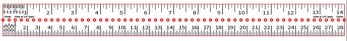 Doubling Center Finder 14 Inch Ruler SVG FILE for Laser Etcher ...