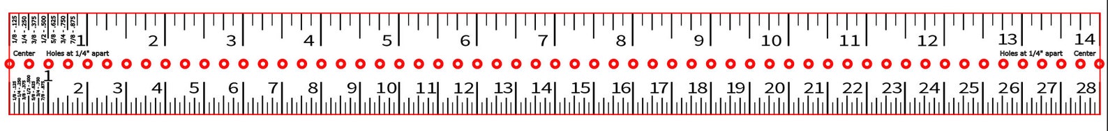 Doubling Center Finder 14 Inch Ruler SVG FILE for Laser Etcher ...