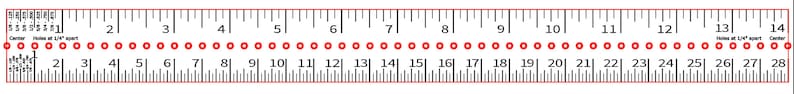 Doubling Center Finder 14 Inch Ruler SVG FILE for Laser Etcher ...