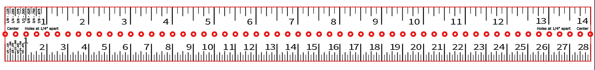Doubling Center Finder 14 Inch Ruler SVG FILE for Laser Etcher ...