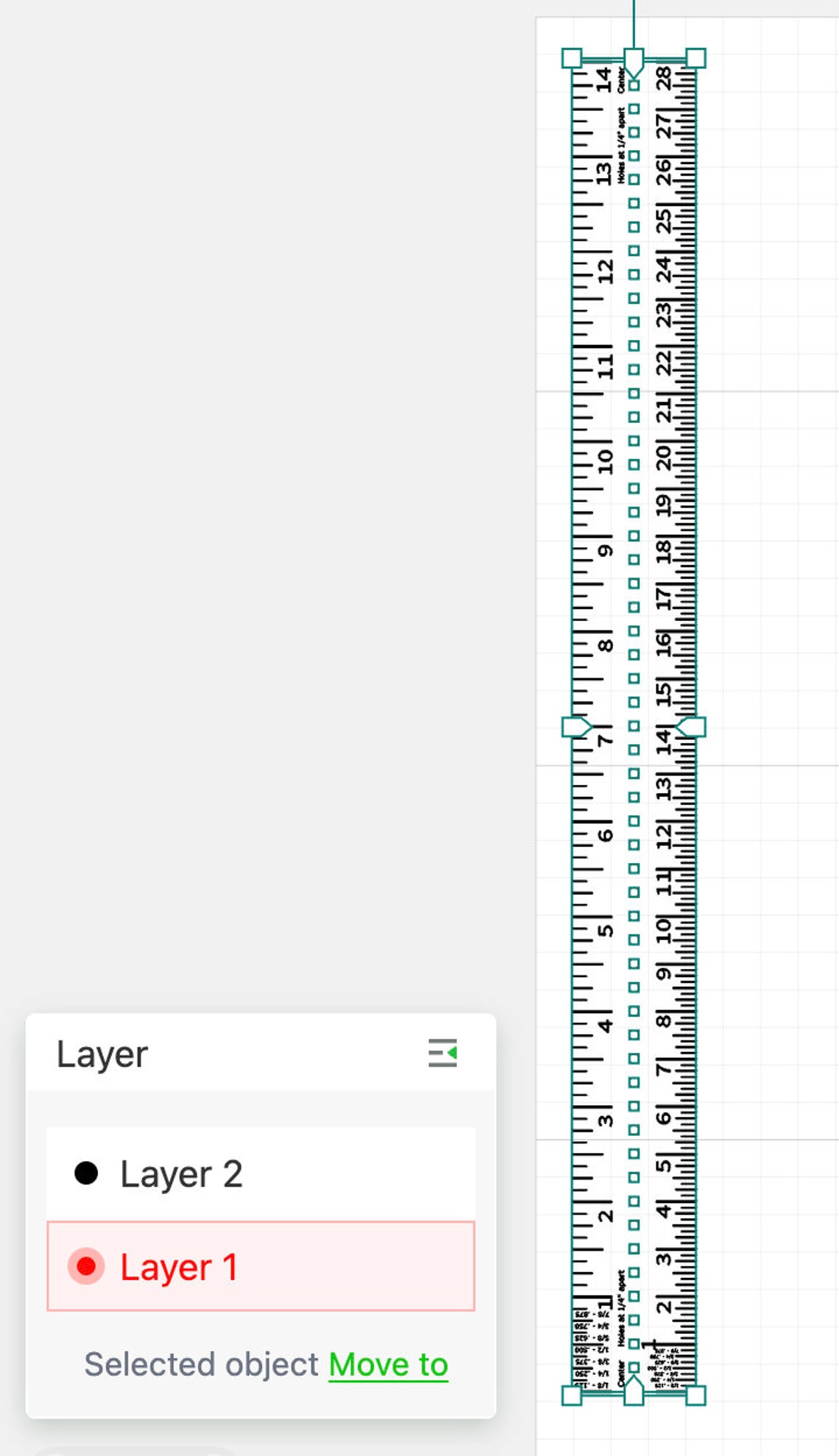 Doubling Center Finder 14 Inch Ruler SVG FILE for Laser Etcher ...