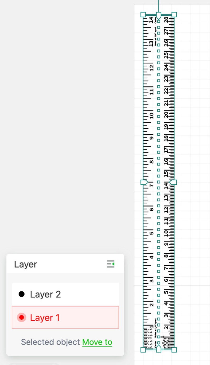 Doubling Center Finder 14 Inch Ruler SVG FILE for Laser Etcher ...