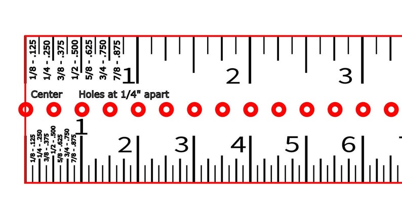 Doubling Center Finder 14 Inch Ruler SVG FILE for Laser Etcher ...