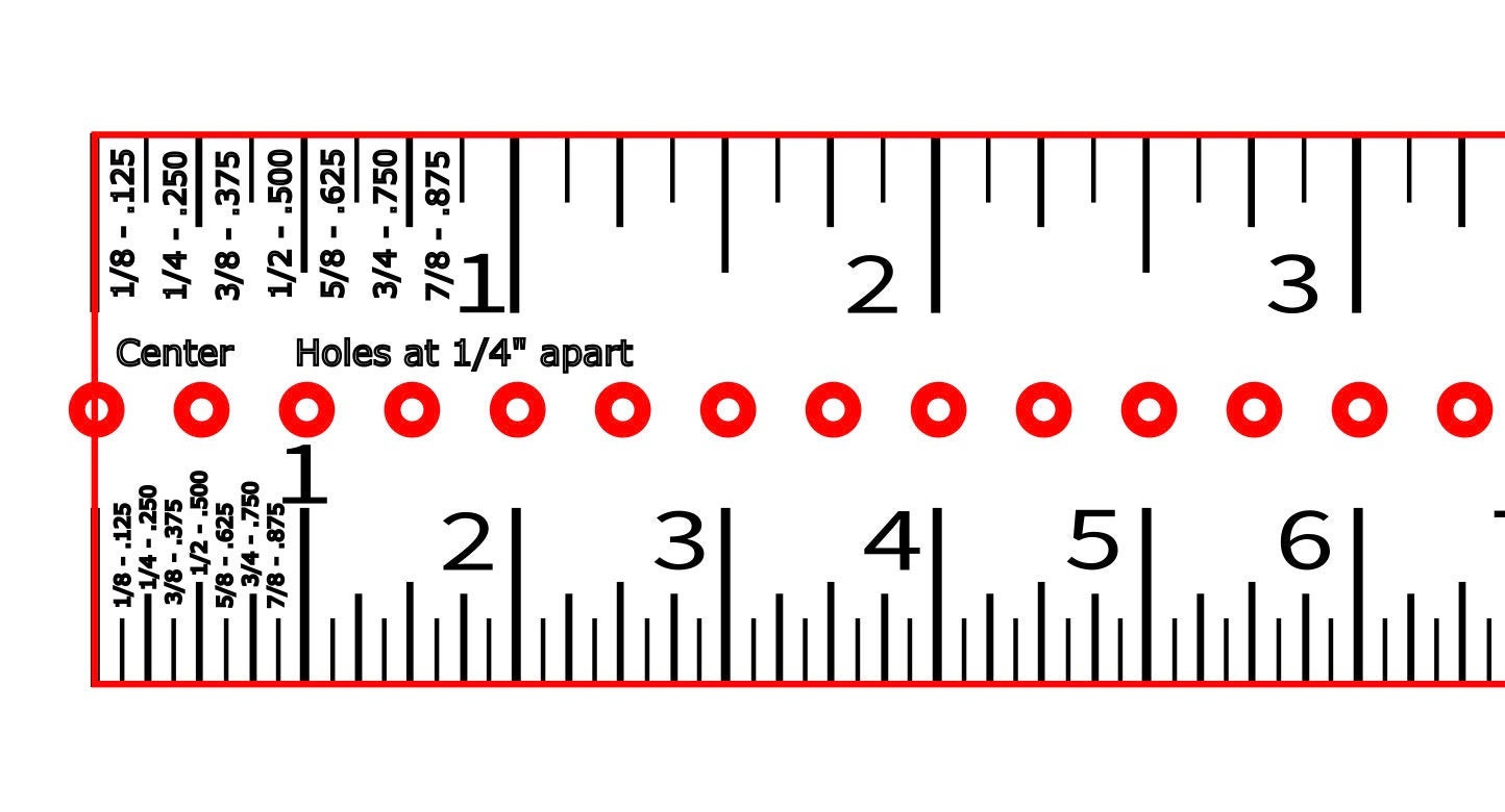 Doubling Center Finder 14 Inch Ruler SVG FILE for Laser Etcher ...
