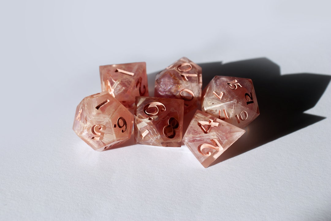 Quartz Heart 7-PC Polyhedral Dice Set / Dnd Gift / Critical Role / Rpg ...