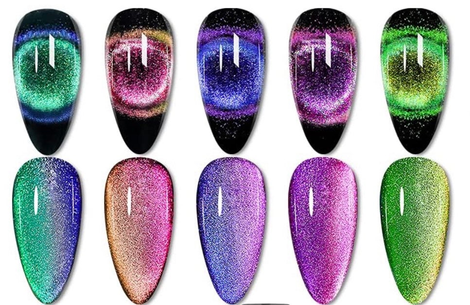 Cat Eye Press on Nails/ Glue on Nails/ Sticky Tabs - Etsy