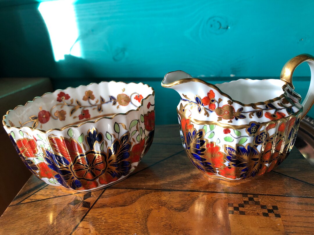 Copeland Imari Milk Jug/creamer and Sugar Bowl - Etsy