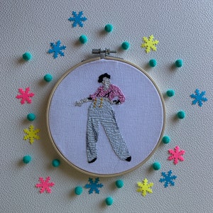 Harry Styles Handmade Embroidery Hoop Art 15cm | Etsy