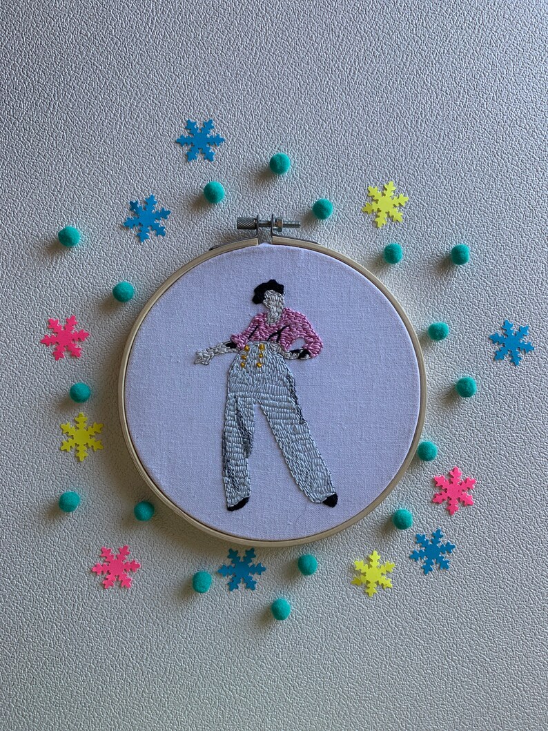 Harry Styles Handmade Embroidery Hoop Art 15cm | Etsy