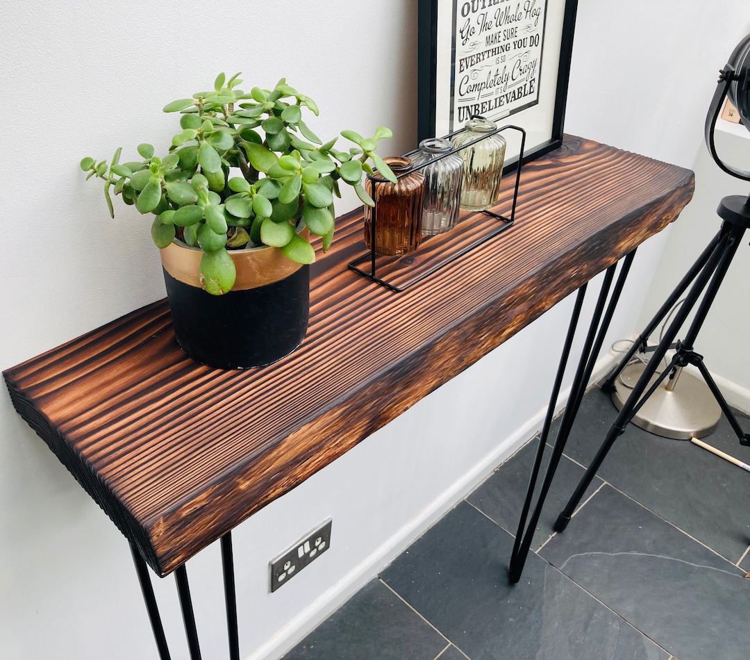 Hall~hallway~console Table~hairpin Legs Included~charred~table~live ...
