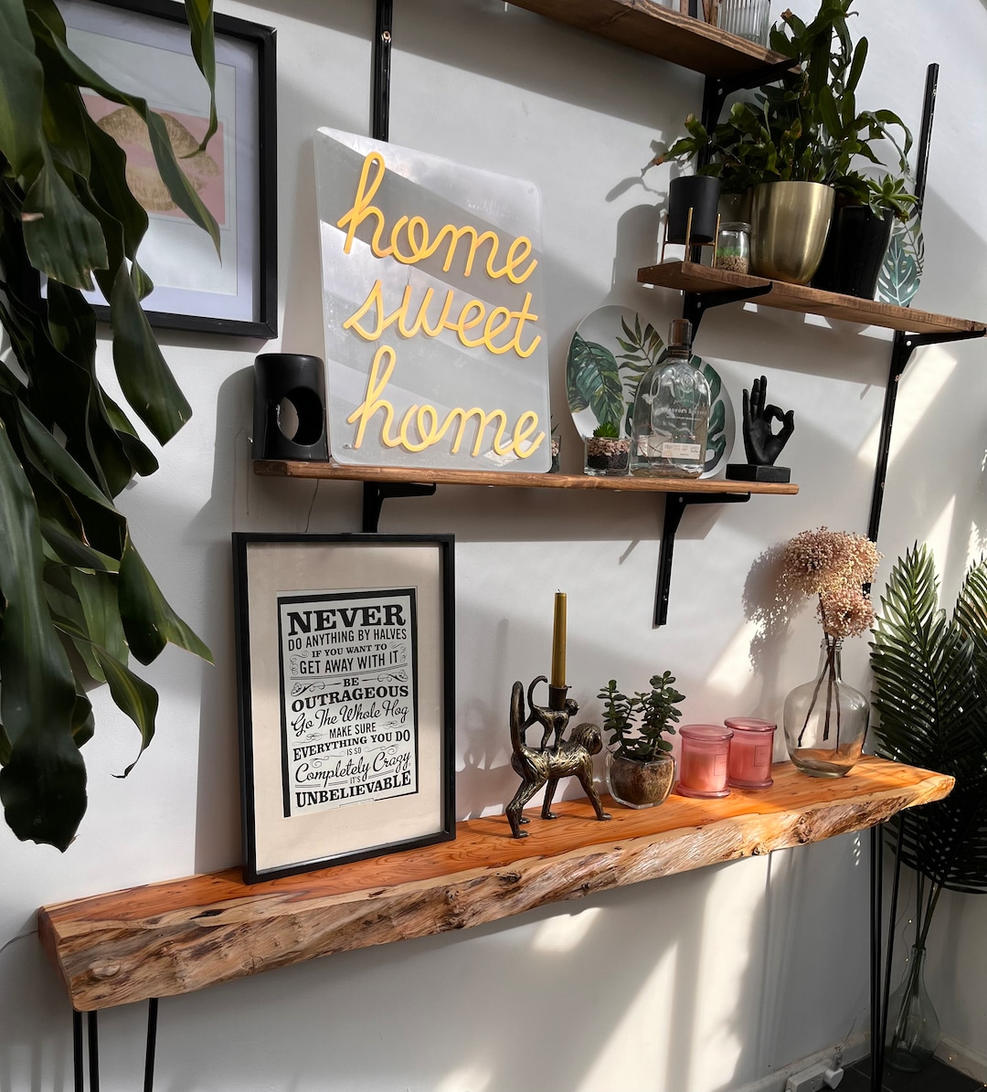 Narrow Live Edge Yew Hall Table~console~table~hallway~breakfast Bar ...