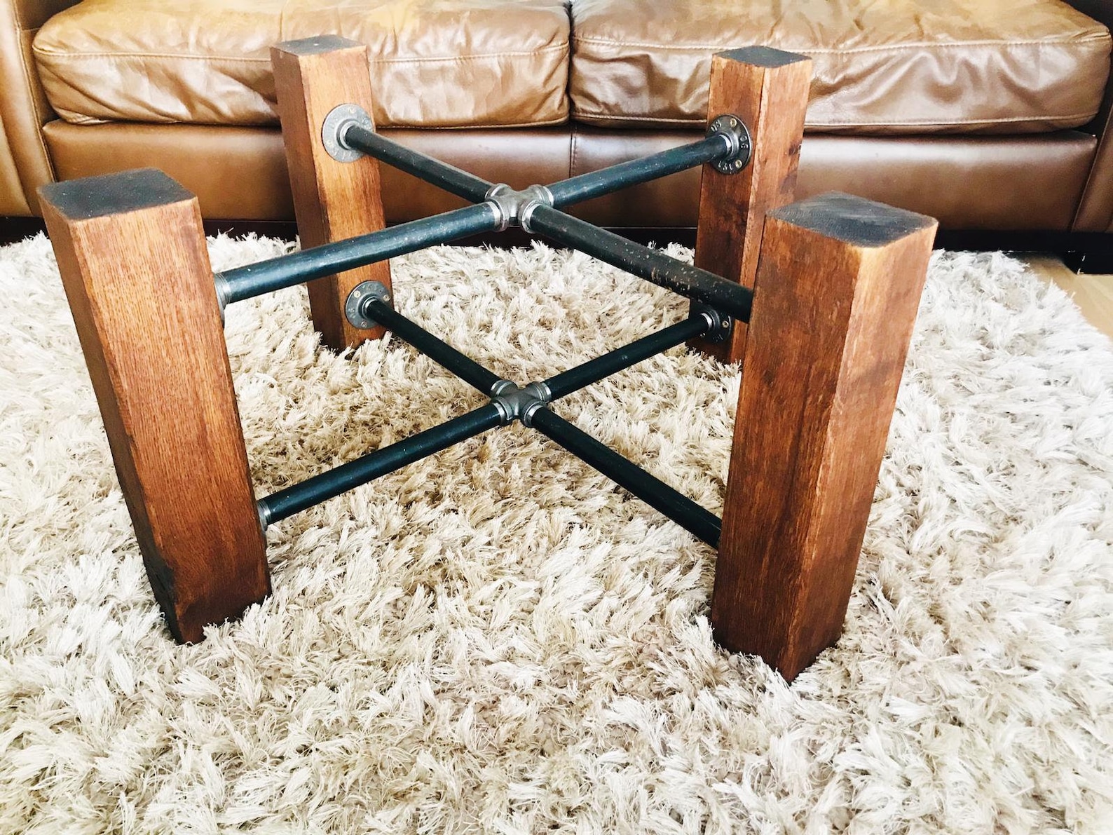 Bespoke, Handmade Steel Pipe Coffee Table Base / Legs. Industrial Style ...