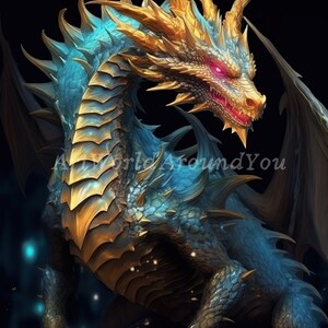 Dragon Album Cover Poster Digital Image Instant Downloadable Download ...