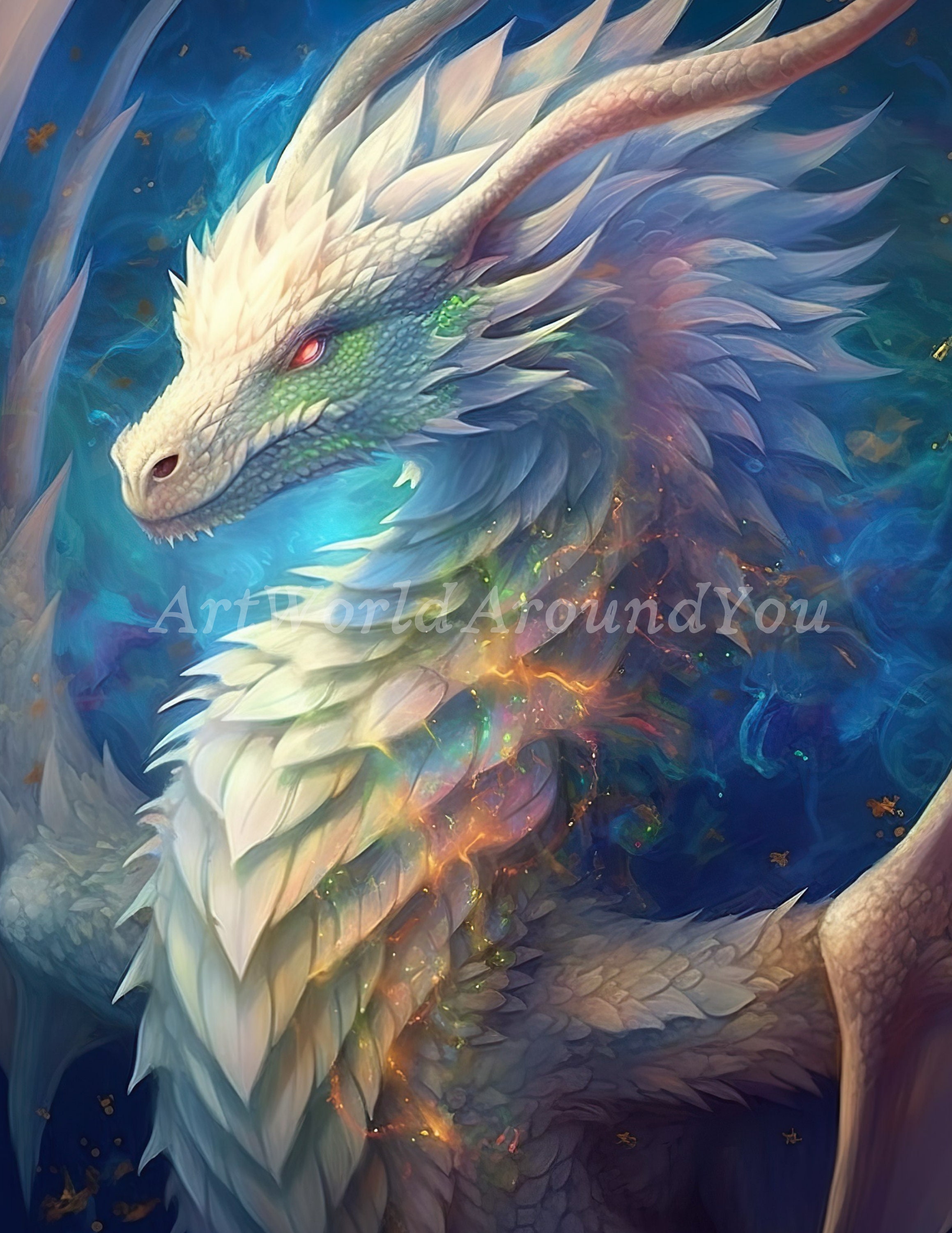 Dragon Album Cover Poster Digital Image Instant Downloadable Download ...