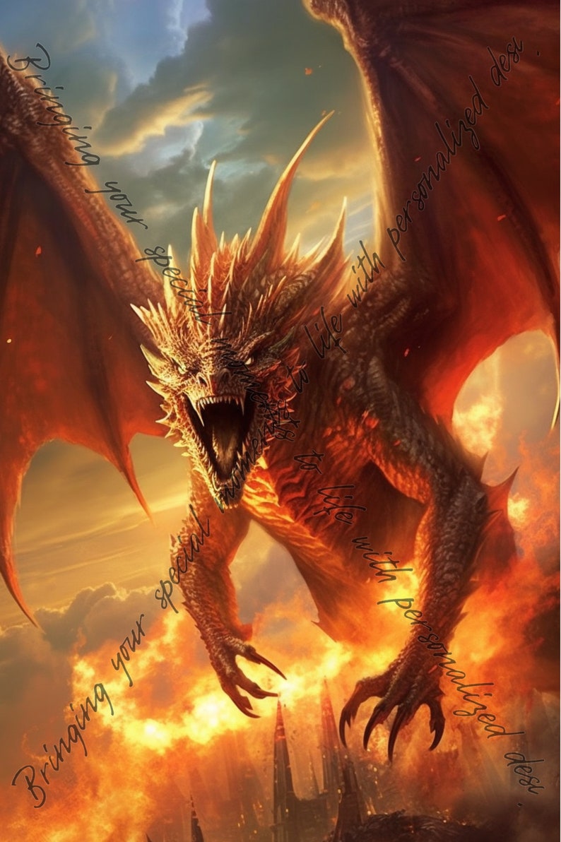 Wall Art Dragons Fantasy Art Printable Poster, Fantasy Dragon Download ...