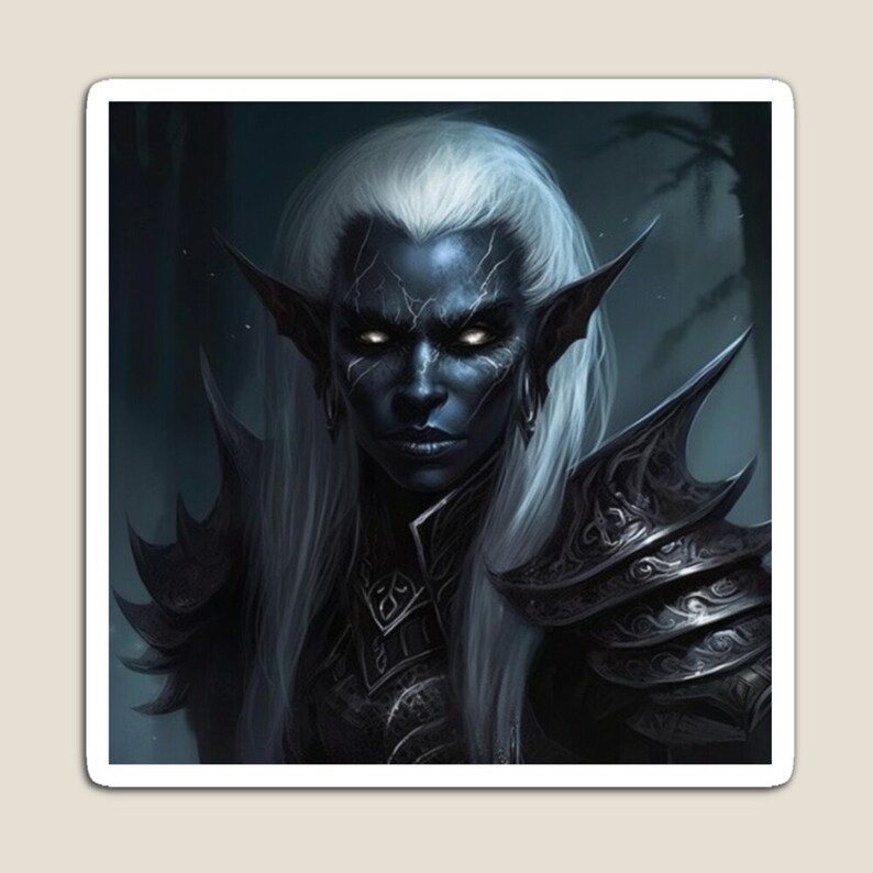 Download Digital Dark Elf Drow Fantasy Art Print Printable Image Stock ...