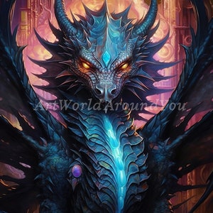 Dragon Album Cover Poster Digital Image Instant Downloadable Download ...