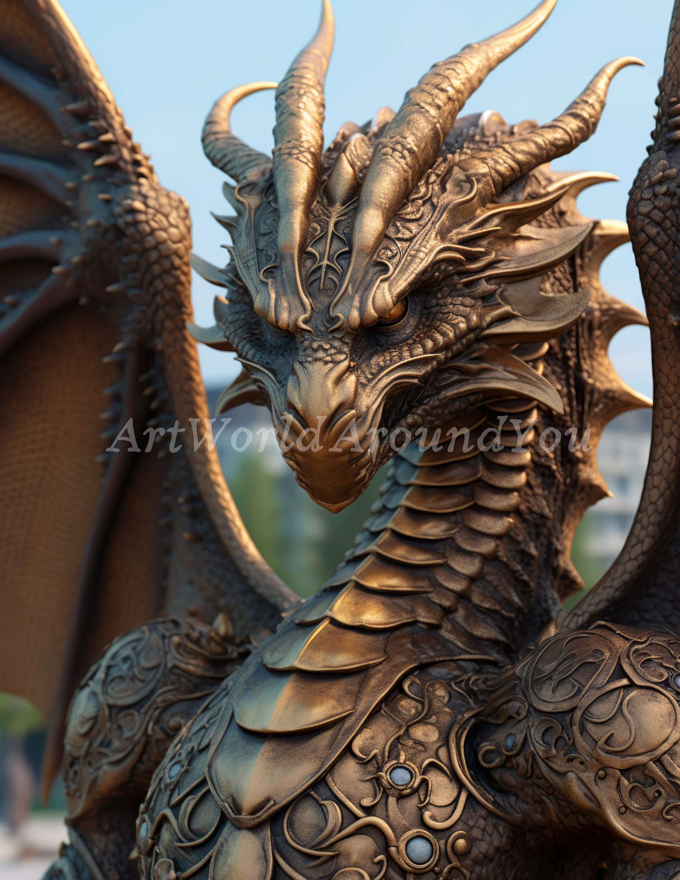 Dragon Album Cover Poster Digital Image Instant Downloadable Download ...