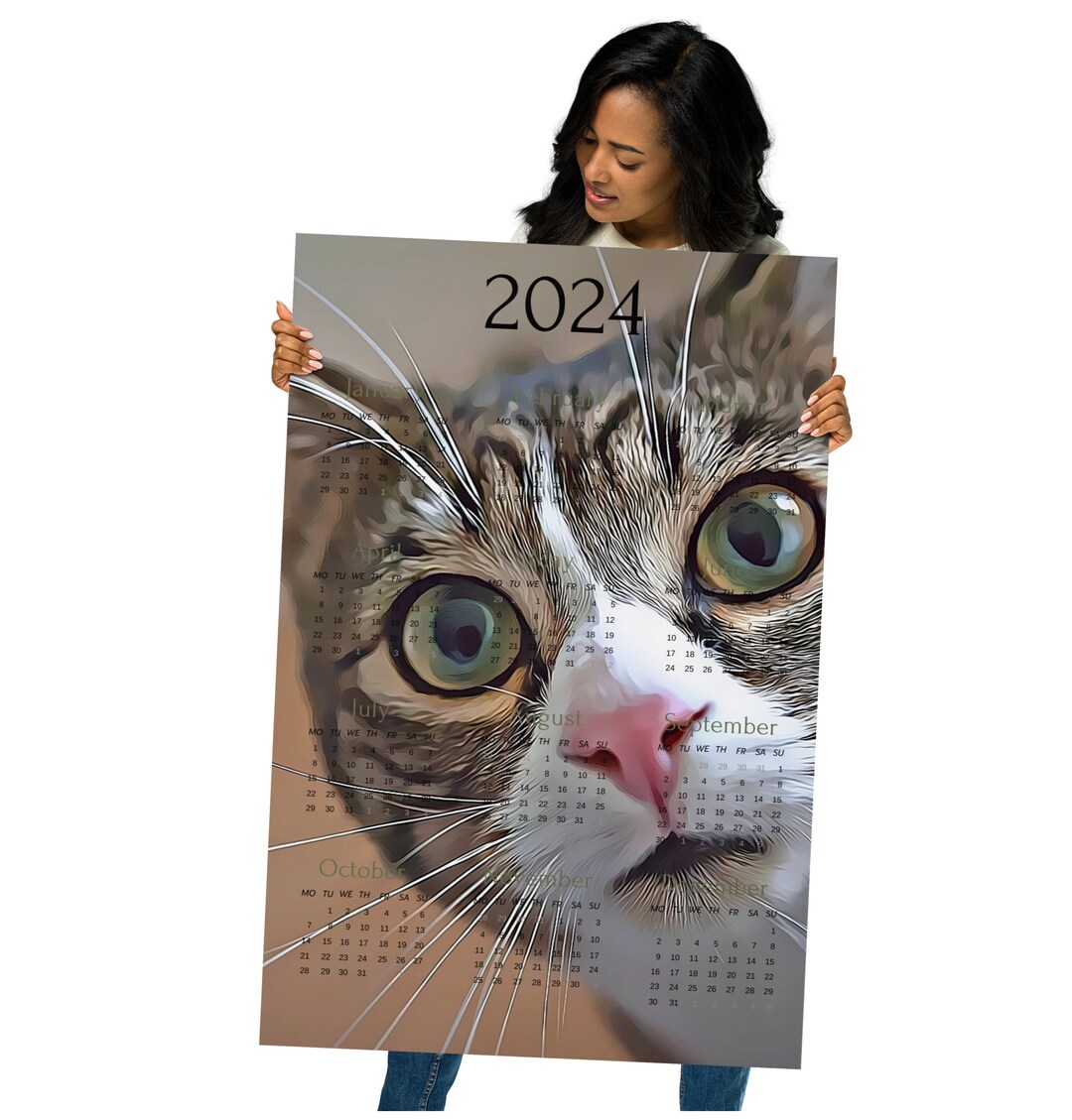Сustom Calendar 2024 Digital Wall Personalized Gift - Etsy