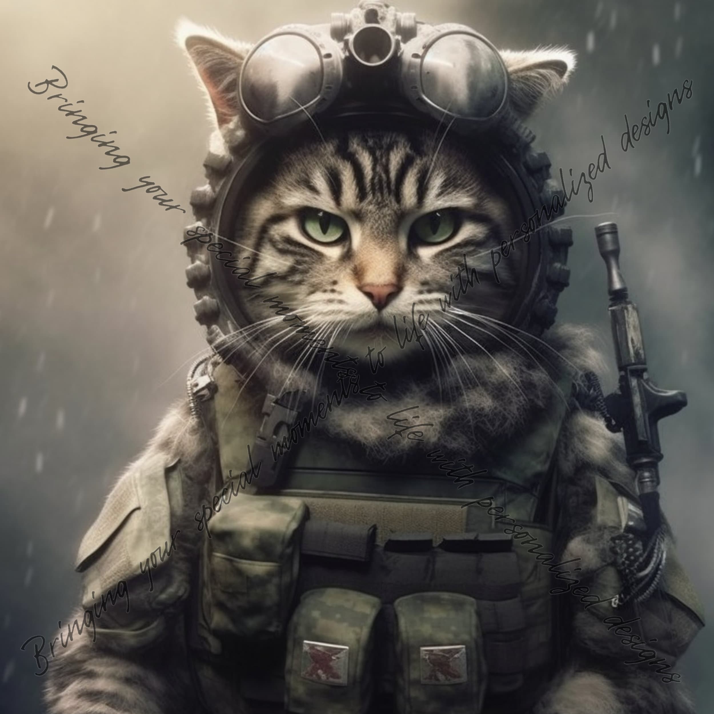 Download Digital PNG File Cat Soldiers in Military Uniform for Printing ...