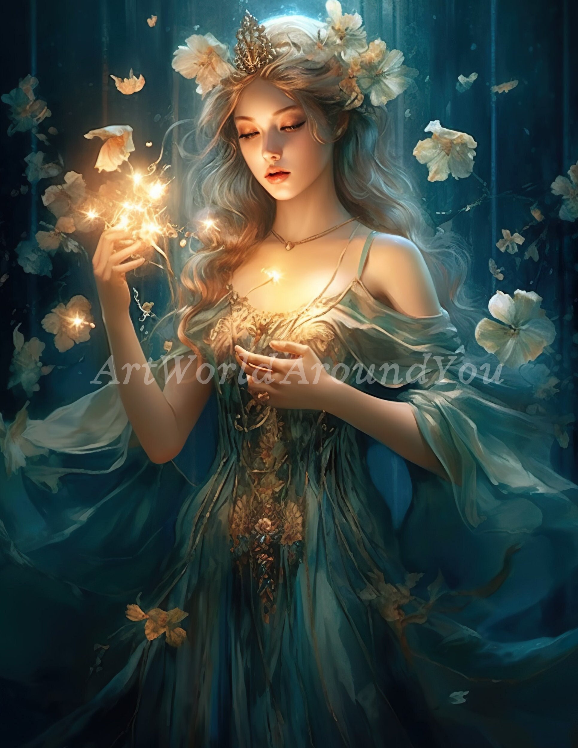 Angelic Flower Fairy Digital Image Instant Downloadable, Download ...