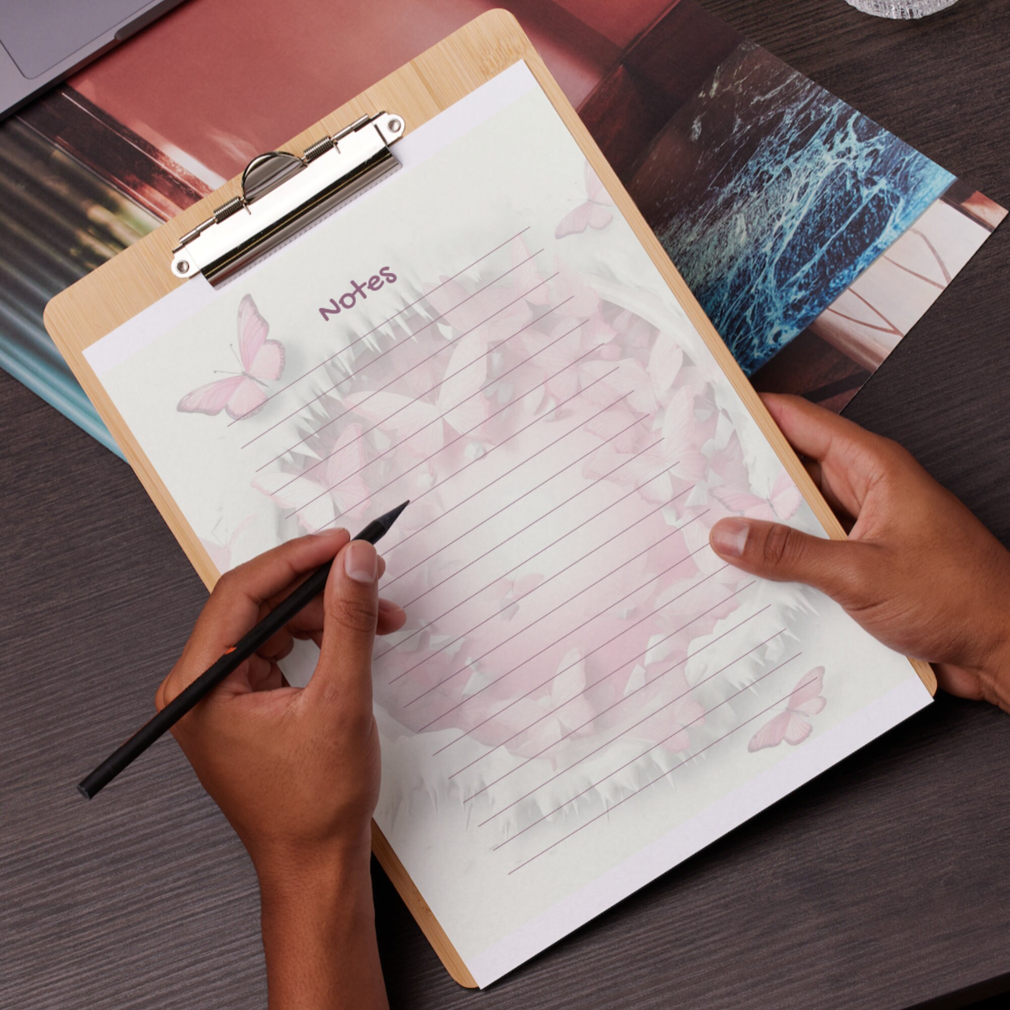 Illustrated Notes Page Printable 8.511, Lined Notes Template, Note ...