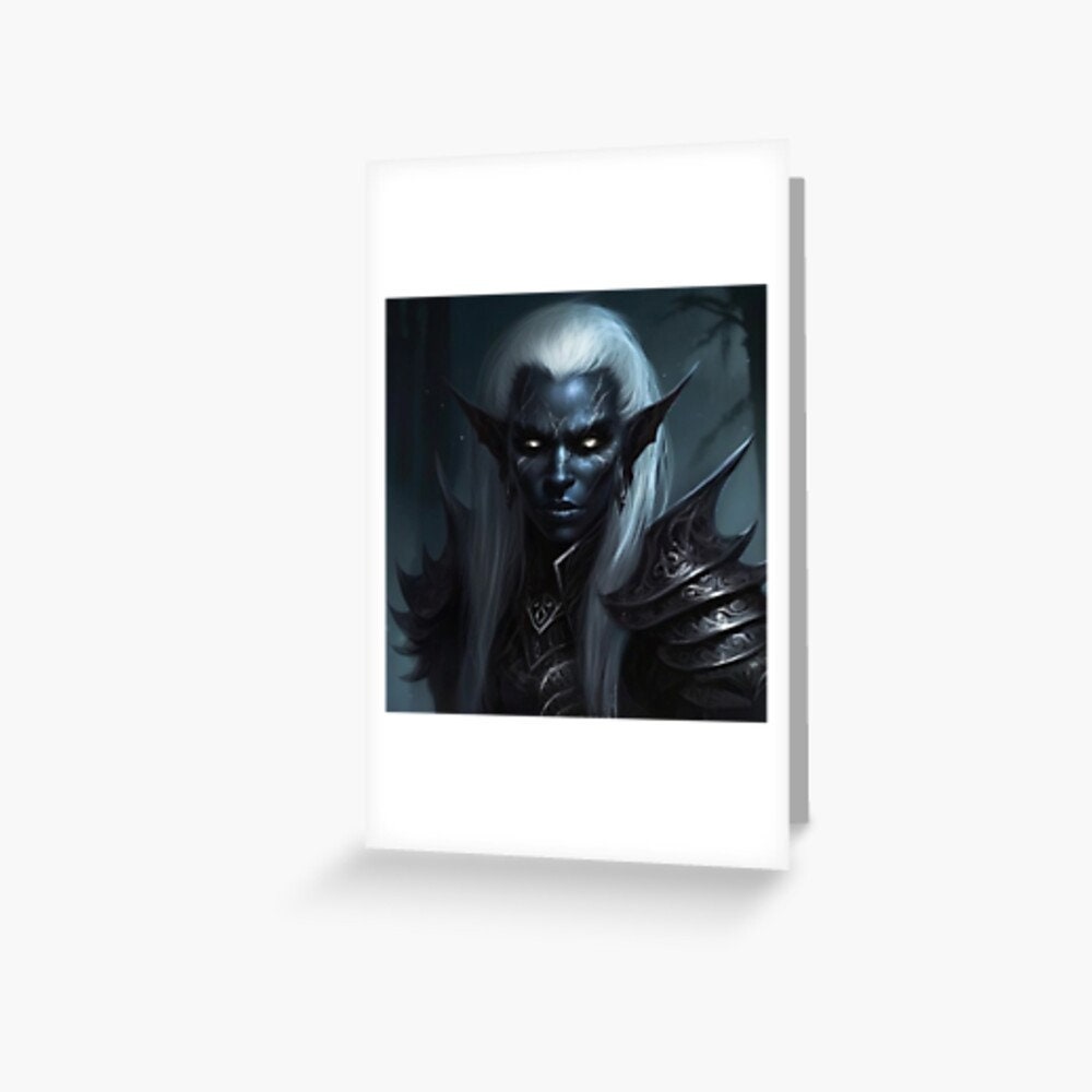 Download Digital Dark Elf Drow Fantasy Art Print Printable Image Stock ...