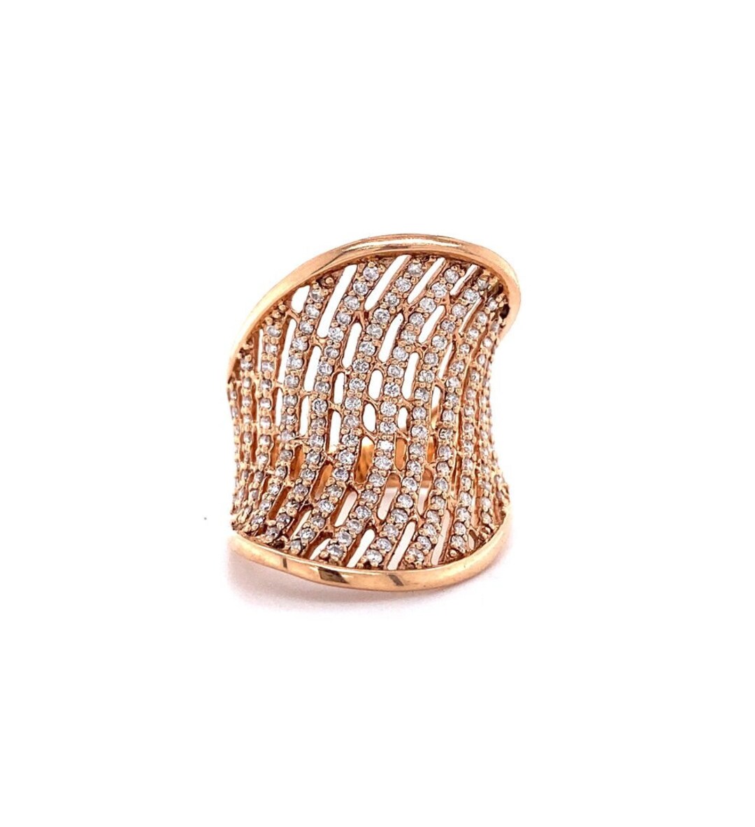 Diamond Rings, Statement Diamond Ring, 14K Solid Gold, Natural Diamonds ...