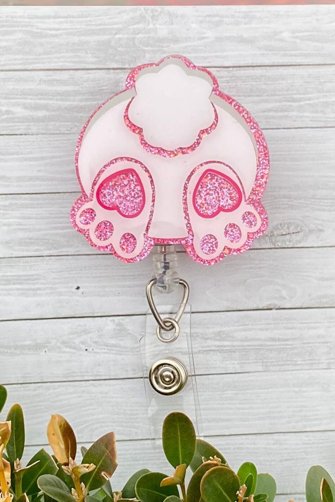 Hopping Easter Bunny Spring Badge Reel - Etsy