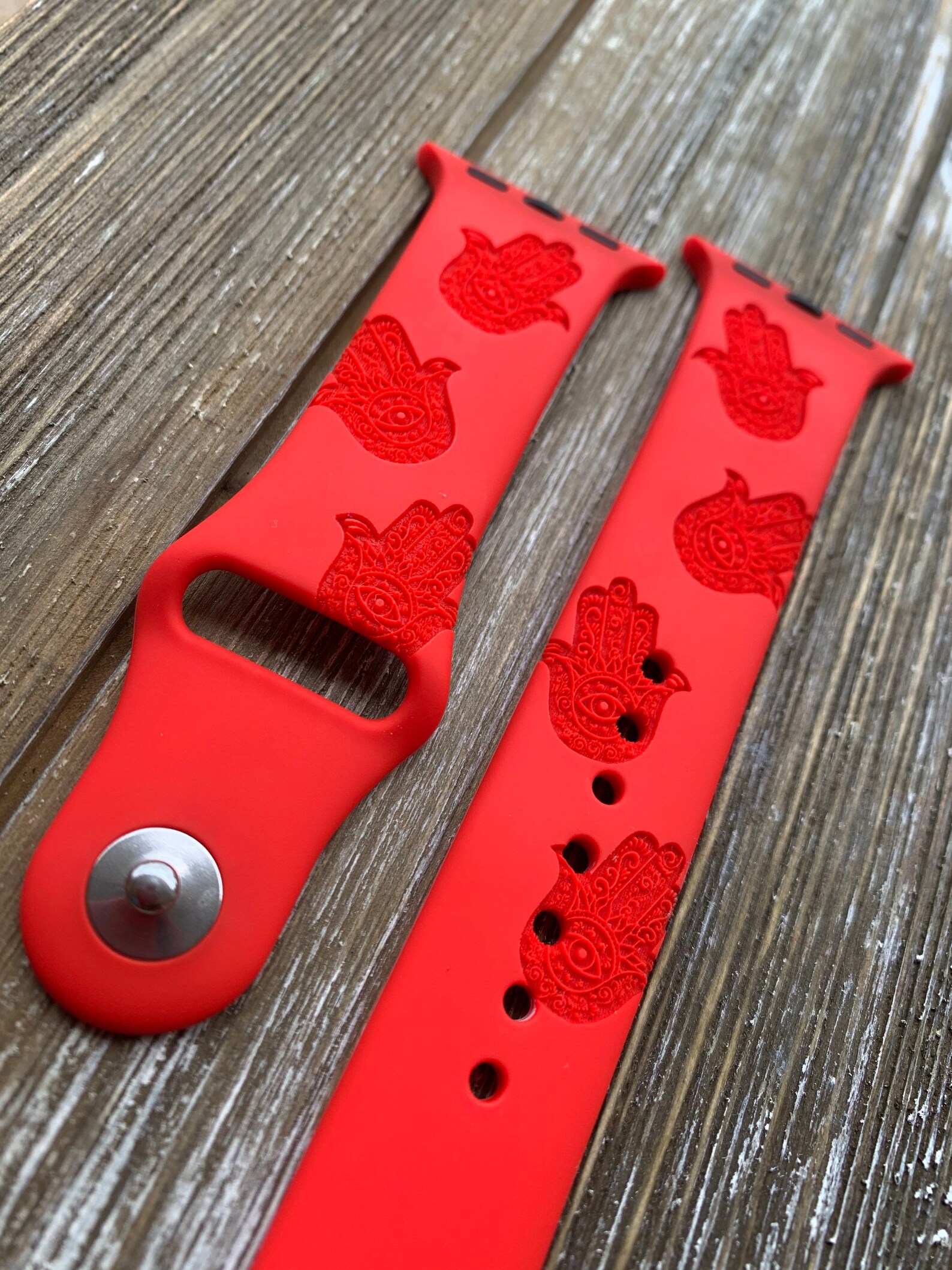 Hamsa Hand Engraved Watch Strap Compatible with Apple Watch | Etsy