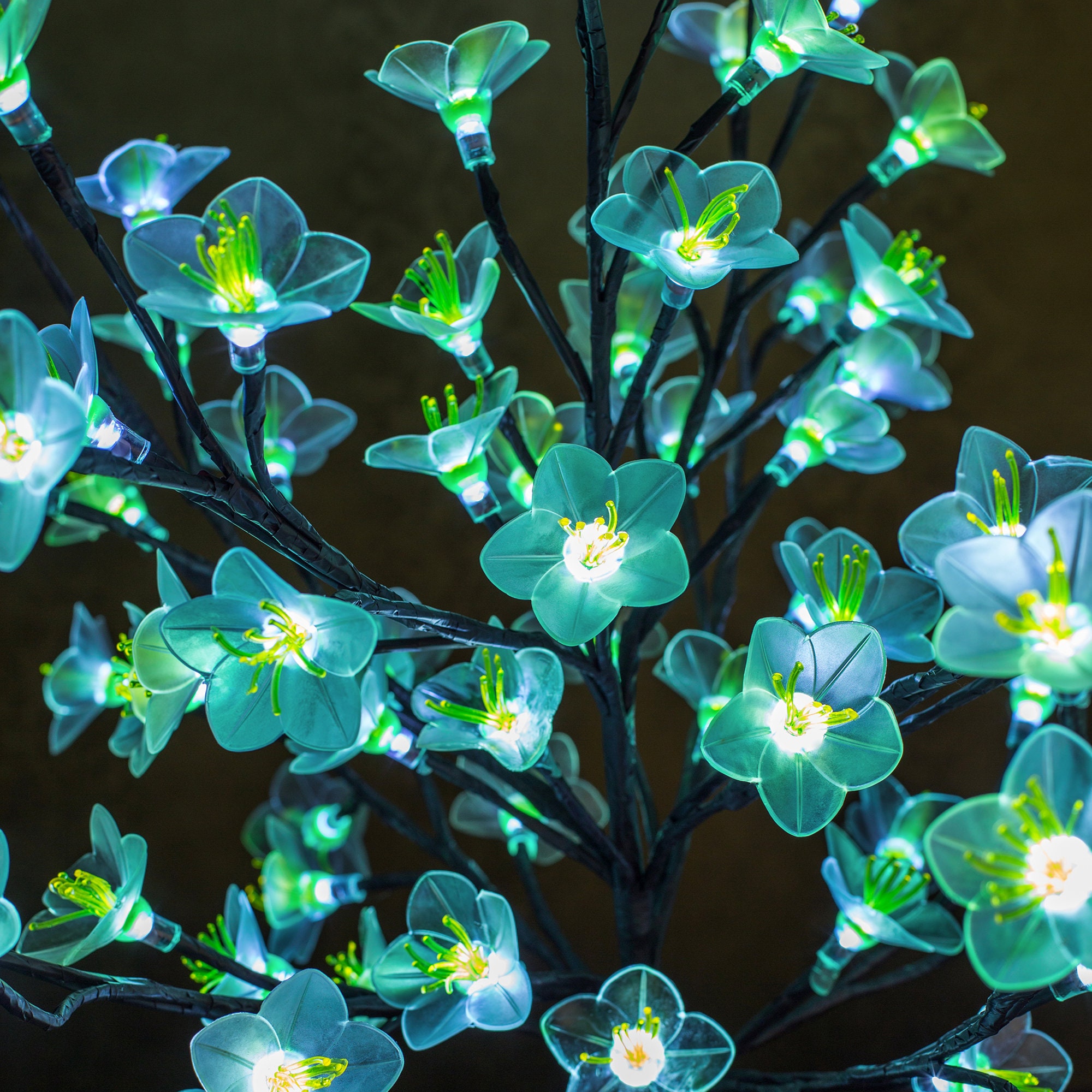 Blooming Peach LED Tree Lamp: White Flower Night Light - Etsy