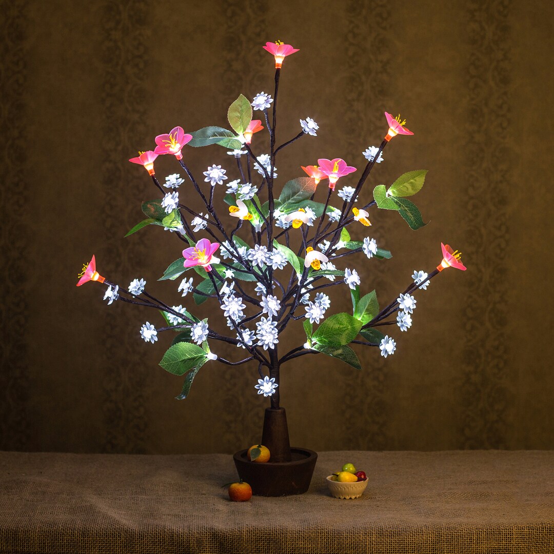 LED Flower Tree Lamp: Pink Cherry Blossom Lighting - Etsy