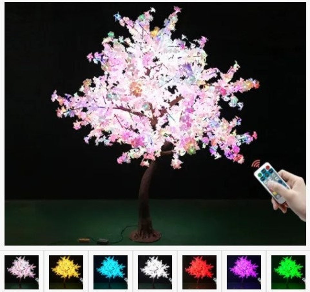 Outdoor LED Artificial Maple Leaf Tree Light . 9.8ft/3.0m Glow Color ...