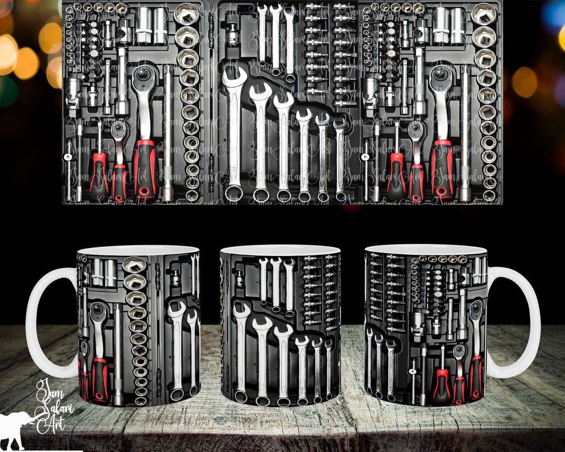 15 Oz Mug Sublimation Design Tool Box Mechanic Mug Wrap - Etsy