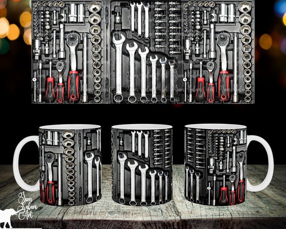 15 Oz Mug Sublimation Design Tool Box Mechanic Mug Wrap - Etsy