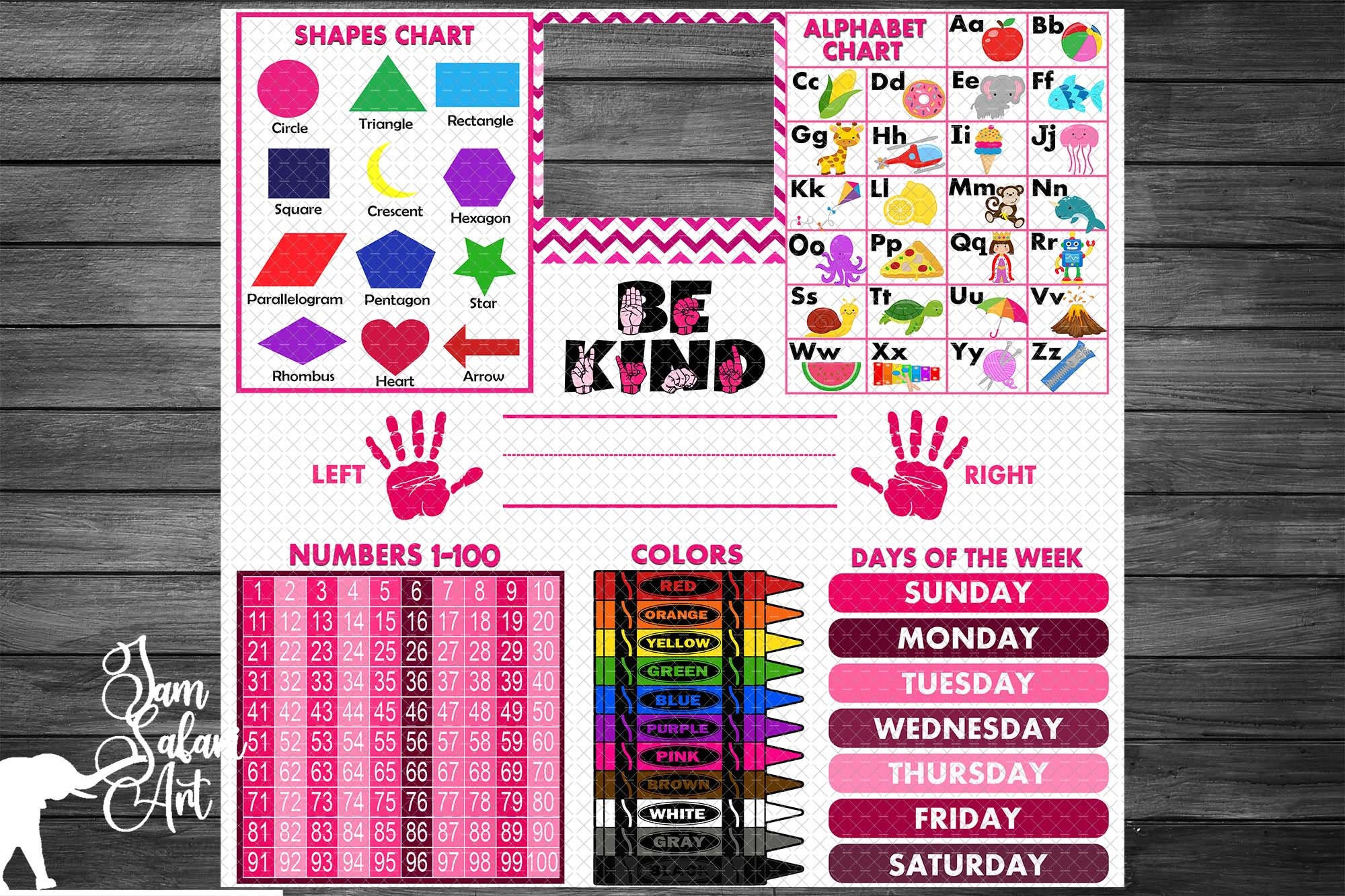 Personalized Learning Pillow Template Baby Girl Pre-k - Etsy