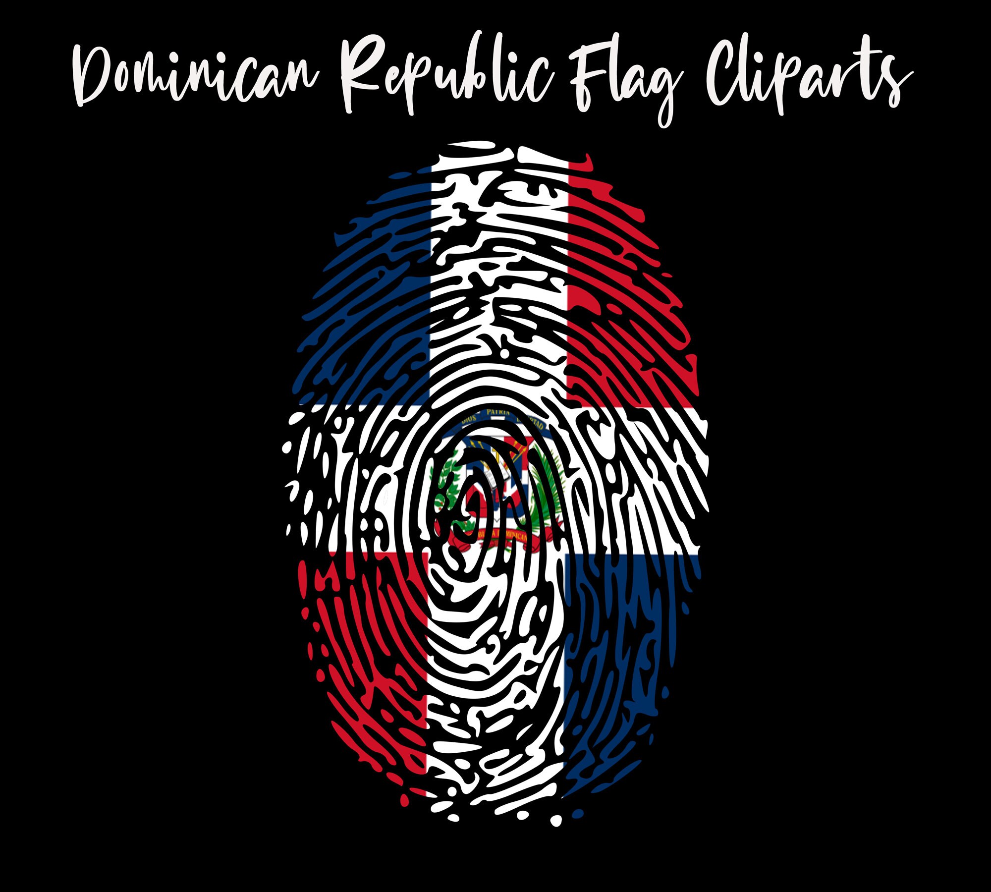 Dominican Republic 5 Flag Clipart Pack Heart Heartbeat - Etsy