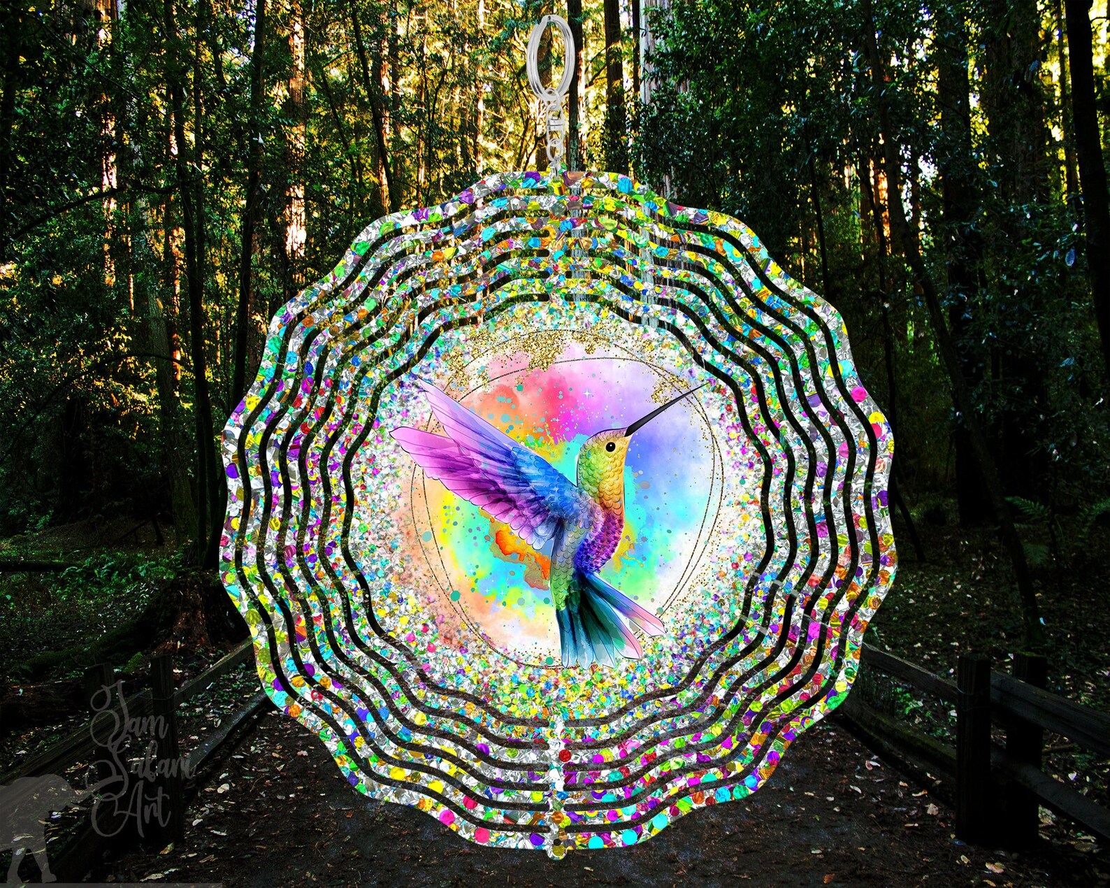 Hummingbird Wind Spinner Sublimation Template Wind Spinners - Etsy