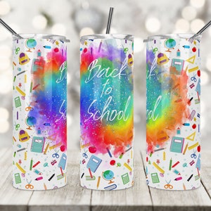 20 Oz Skinny Tumbler Design, Back to School, Teacher, School Tumbler ...