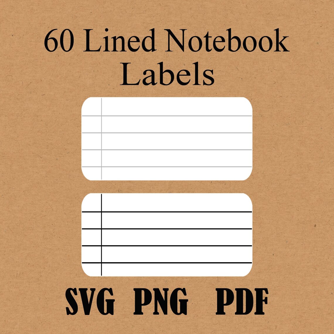 60 Lined Notebook Address Labels Svg-stickers Svg Tags Svg - Etsy