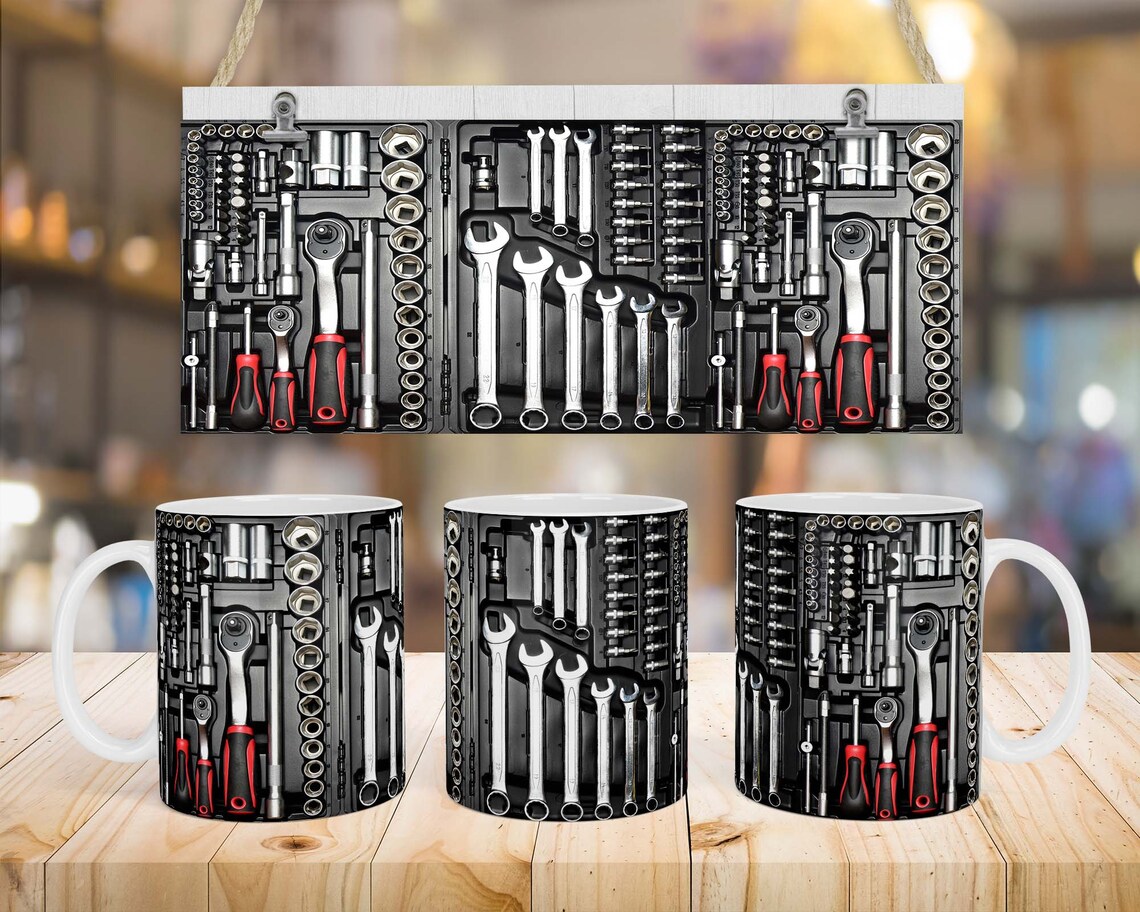 11 Oz Mug Sublimation Design Tool Box Mechanic Mug Wrap - Etsy