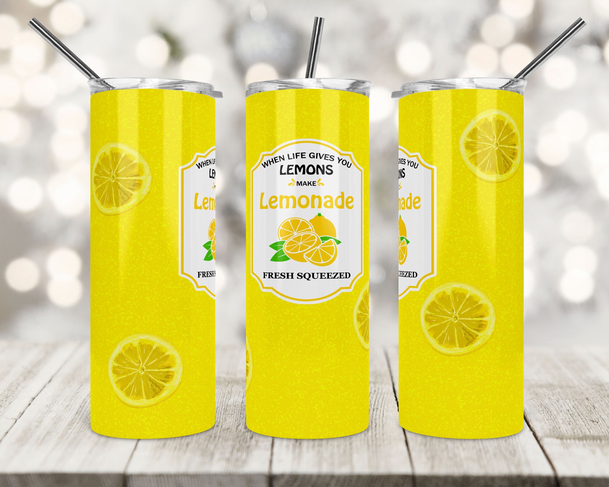 Tumbler Design Lemonade PNG Sublimation Tumbler 20oz Lemonade Tumbler ...