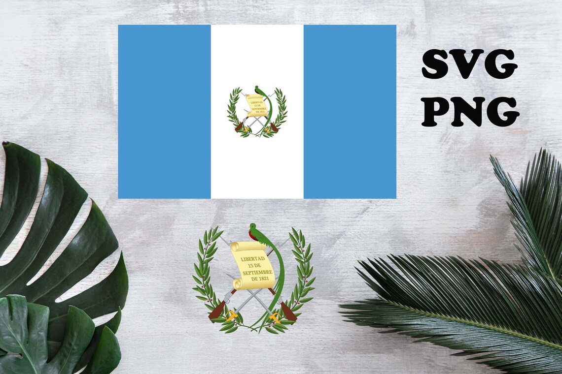 Guatemala Flag and Coat of Arms Clipart National Emblem | Etsy